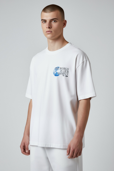 World is Our Campus Classic Oversized T-shirt – Royal Army Brand
