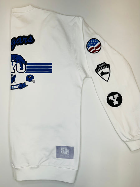 Vintage White Crew BYU Logos Sweatshirt – Royal Army Brand